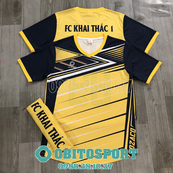 Mẫu Áo Đấu FC Khai Thác 1 Màu Vàng Phối Đen Đẹp Nhất - Obito Sport - Cửa Hàng Quần Áo Thể Thao